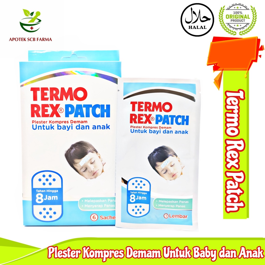 Jual Termo Rex Patch - Termorex - Plester kompres demam untuk bayi dan ...