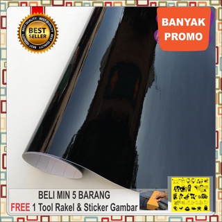 Jual Stiker warna hitam gloss/Stiker hitam metalik/Wallstiker hitam ...