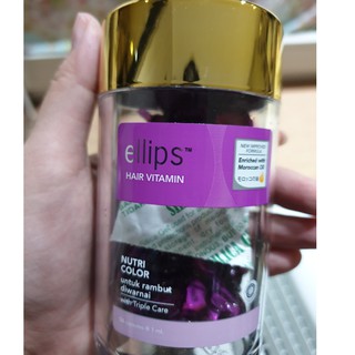 Jual Ellips Hair Vitamin Nutri Color Isi 50 Butir ( Ungu ) | Shopee ...