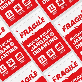 Jual Stiker Fragile Jangan Di Banting/Stiker Unboxing Label Pengiriman ...