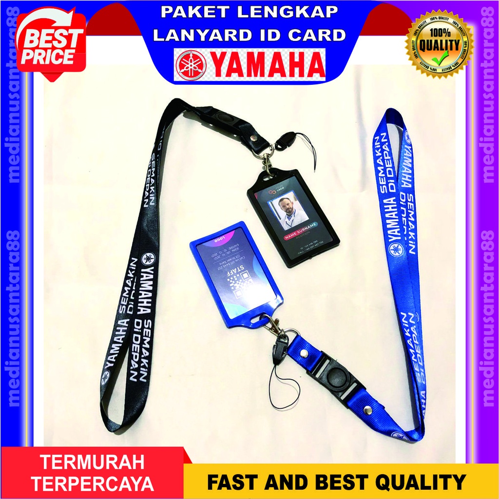 Jual Yamaha lanyard Tali Gantungan ID Card-Holder Berlogo Yamaha,Name ...