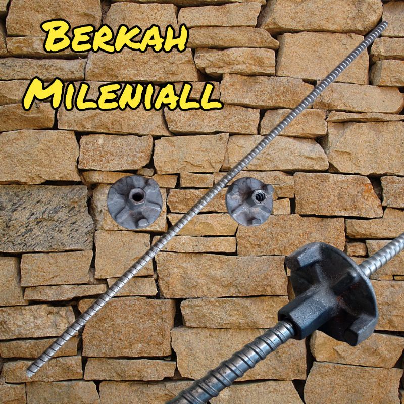 Jual Tie rod bekisting begisting 16 mm SNI set wing nut bahan baja ...