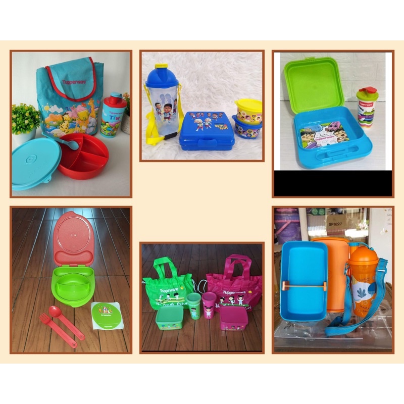 Jual TUPPERWARE KIDS LUNCH SET || tiwi n friend lunch set, upin ipin ...