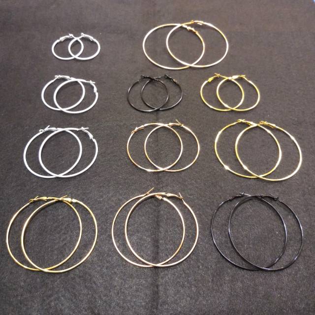 Jual Anting bulat polos hulahoop (XS - XL) Indonesia|Shopee Indonesia
