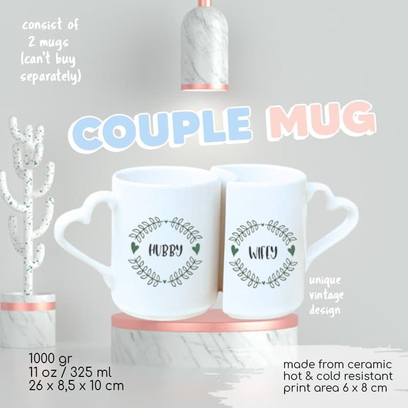 Jual Mug Custom Couple/Gelas Keramik/Gelas Custom/Cangkir Custom/Gelas ...