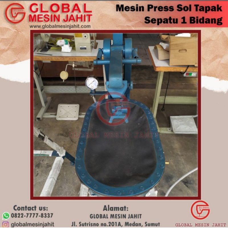 Jual Mesin Sol Tapak Sepatu 1 Kepala Bidang Press Tekanan Alat Sepatu ...