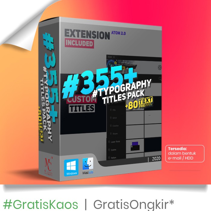 Jual Template After Effects - Atom Big Pack of Typography for AE ...