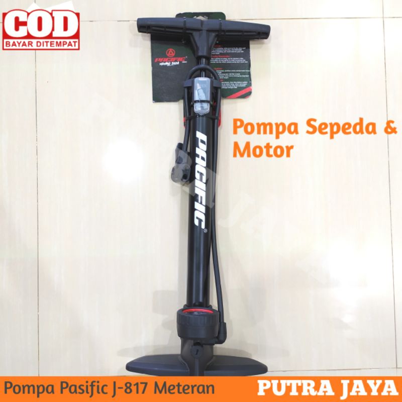 Jual Pompa Ban Motor & Sepeda Pacific J807 Meteran 2 Lubang / Kompa ...