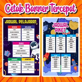 Jual BANNER SPANDUK BACKDROP STRUKTUR ORGANISASI KELAS JADWAL PIKET ...
