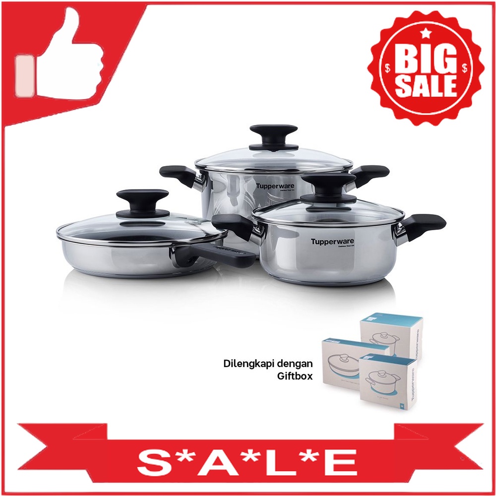 Jual Tupperware Universal Cookware Alat Masak Stainless Panci dan Wajan ...