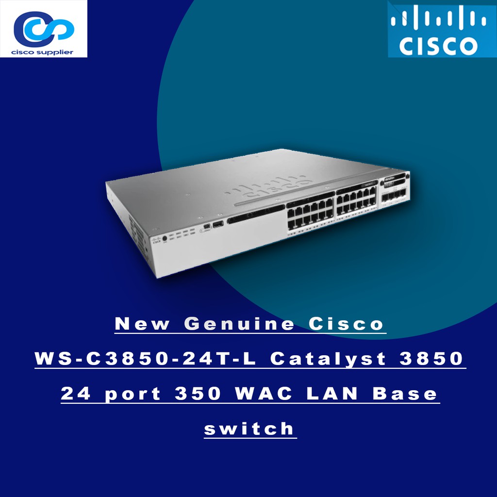 Jual Cisco WS-C3850-24T-L Catalyst 3850 24 Port 350 WAC LAN Base Switch ...
