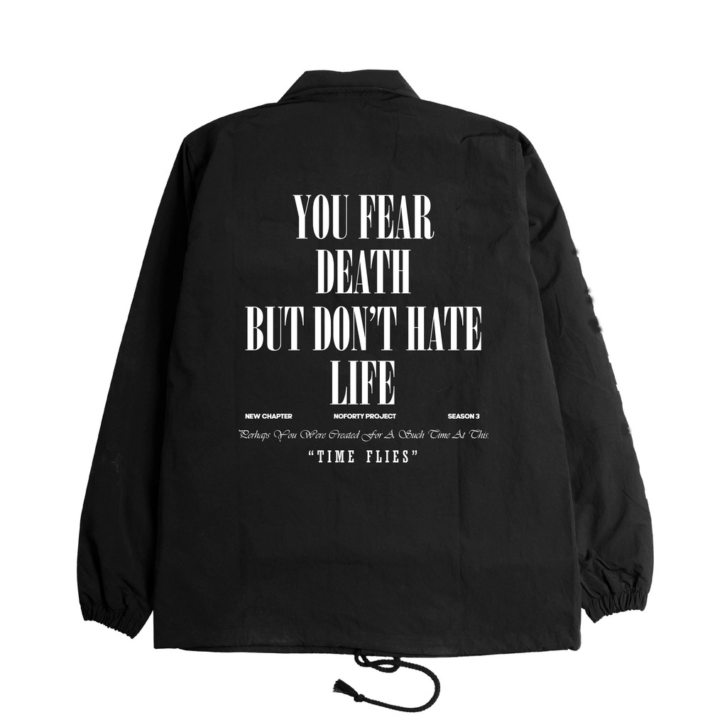 Jual Noforty Coach Jacket Time Files Black Indonesia|Shopee Indonesia