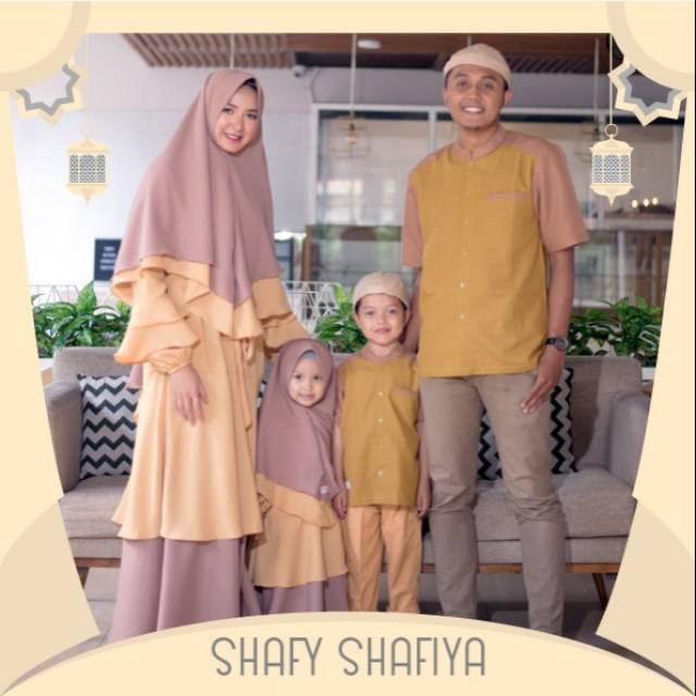 Jual Shafy Shafiya Set Family warna Mustard Chocolate (Gamis dan Koko ...