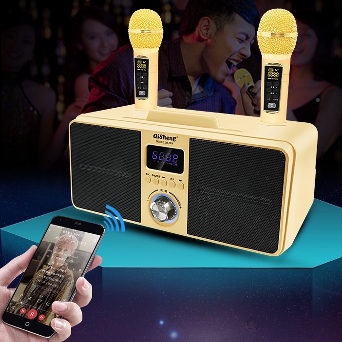 Jual Karaoke Portable Speaker SDRD SD 309 Dua Mic dual Microphone KTV | Shopee Indonesia
