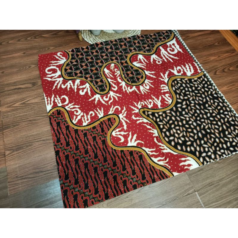 Jual Kain batik solo abstrak akar beras utah merah | Shopee Indonesia