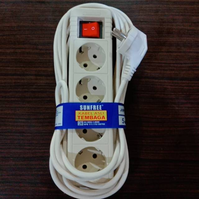 Jual Rol kabel/Stop kontak kabel/colokan 4 lubang kabel 5m | Shopee ...