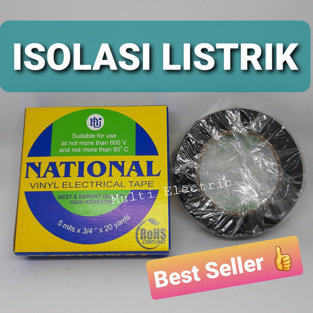 Jual ISOLASI LISTRIK NATIONAL BESAR ISOLASI SOLATIP HITAM DUS SNI ...