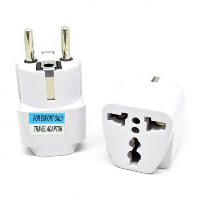 Jual Converter Adaptor Colokan Listrik Kaki 3 ke 2 OVER STEKER EU UK US AU PLUG TO EU PLUG ...