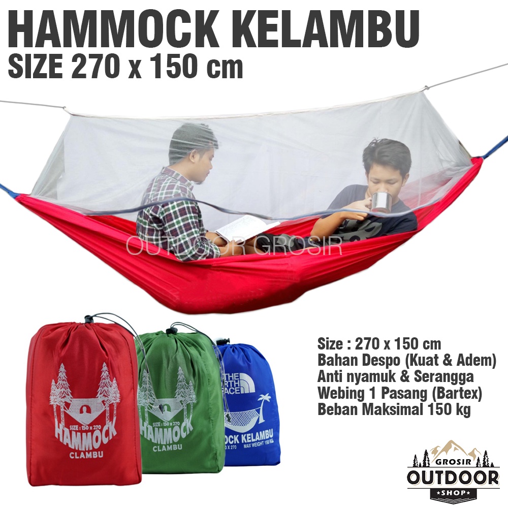 Jual [COD] Hammock Kelambu Size 270x150 cm Bartex - Tempat Tidur Ayunan ...