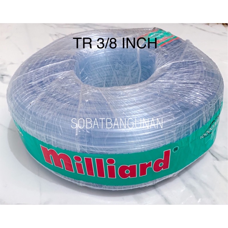 Jual SELANG AIR TRANSPARAN 3/8 INCHI MILLIARD TR 100 METER / SELANG TIMBANG TRANSPARAN (HARGA ...