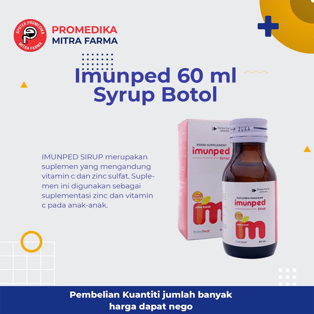 Jual Imunped 60 ml Syrup Botol / Vitamin Meningkatkan Daya Tubuh Anak ...