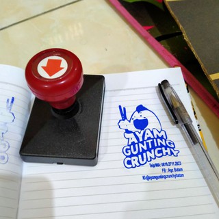 Stempel Otomatis Design Custom Sesuai Selera | Cap Stampel Nama Logo ...