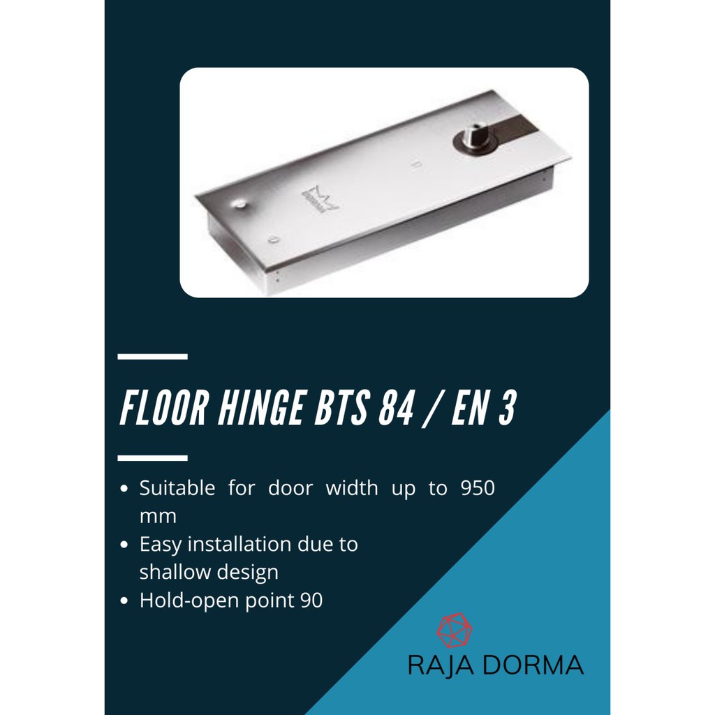 Jual Dorma Floor Hinge BTS84 EN3 HO dormakaba BTS 84 EN 3 Hold Open Engsel Tanam / Engsel Lantai ...