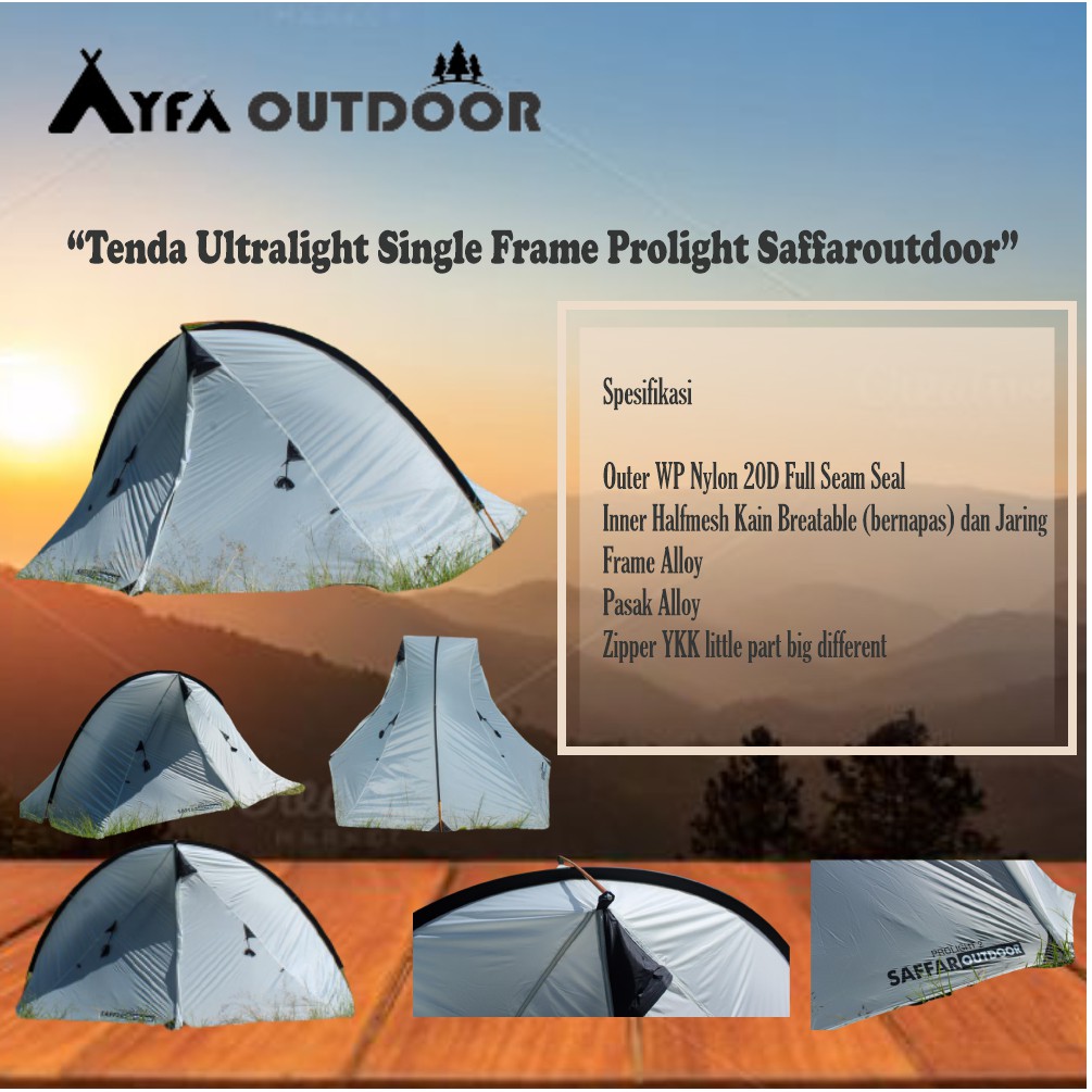 Jual Tenda Camping Ultralight Single Frame Alloy Prolight tenda anak ...