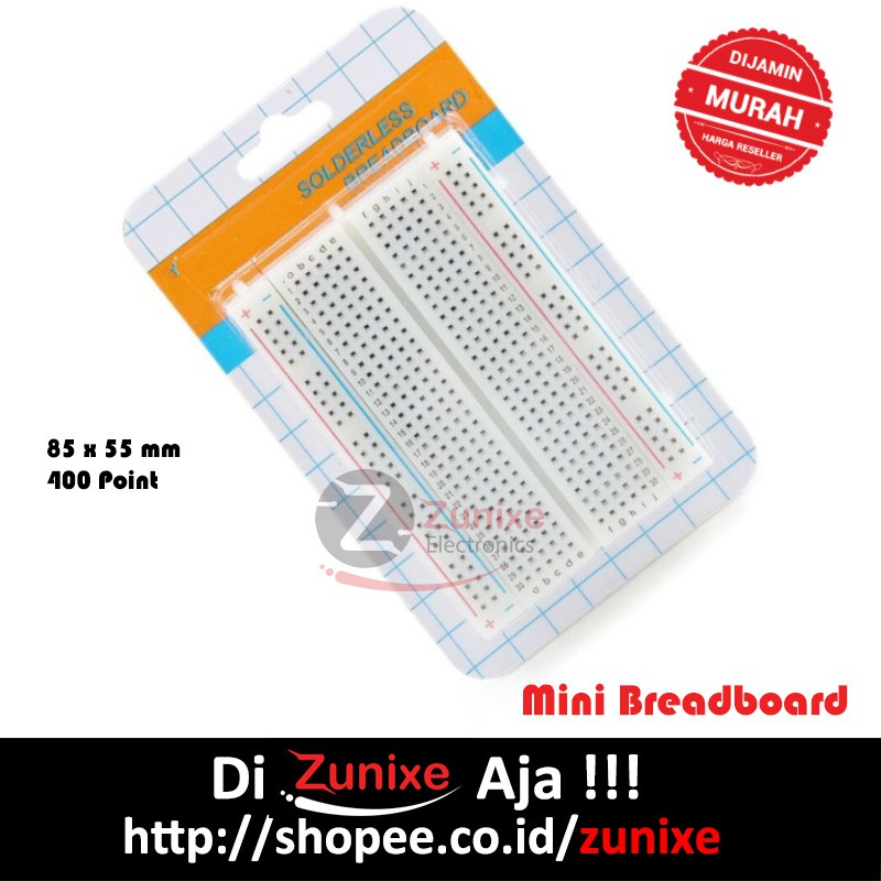 Jual Mini breadboard project board 400 Tie 85X55mm Indonesia|Shopee Indonesia