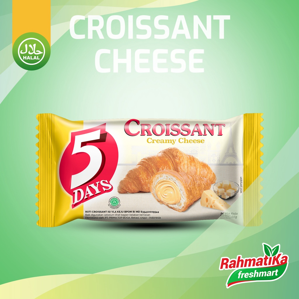 Jual Roti 5Days Croissant Creamy Cheese 60 gram | Shopee Indonesia