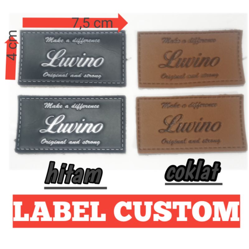 Jual Label Kulit Imitasi label tas label aksesori tas custom | Shopee ...