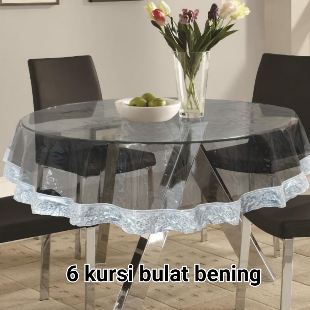 Jual Taplak makan plastik mika bening pelindung renda sisi | Shopee Indonesia