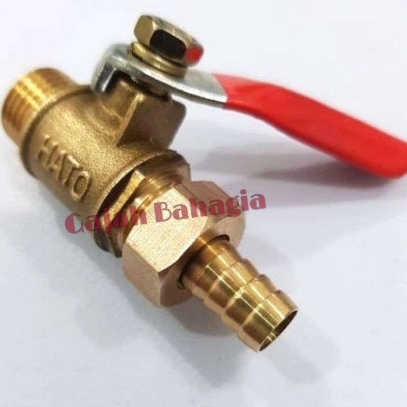 Jual Kran Angin 1/4 inch Nepel 5/16 Stop Kran Kompresor Kran Hato 1/4 ...