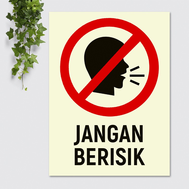 Jual Hiasan Dinding Pajangan Kayu Rumah Kantor Sekolah Prohibition Sign ...