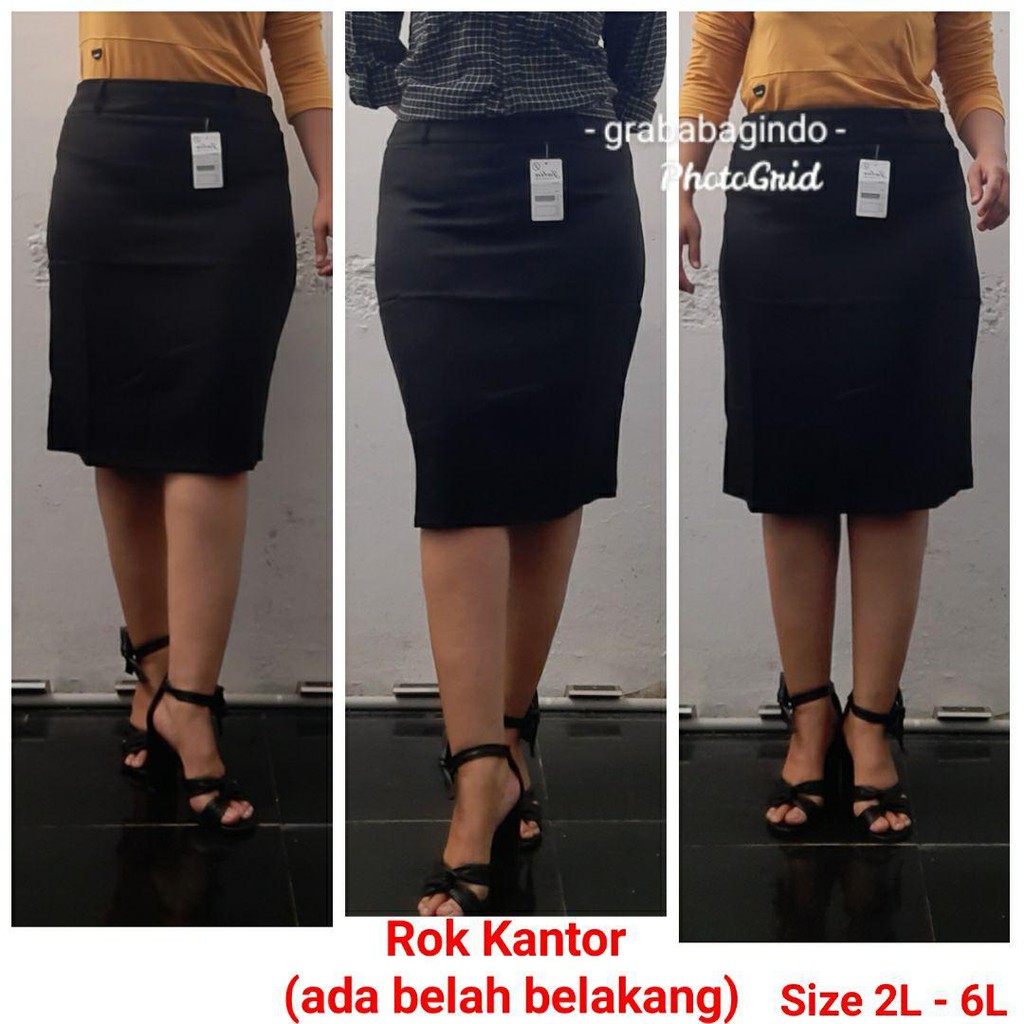 Jual ROK HITAM SPAN PREMIUM / ROK SELUTUT / ROK KERJA / ROK KANTOR ...