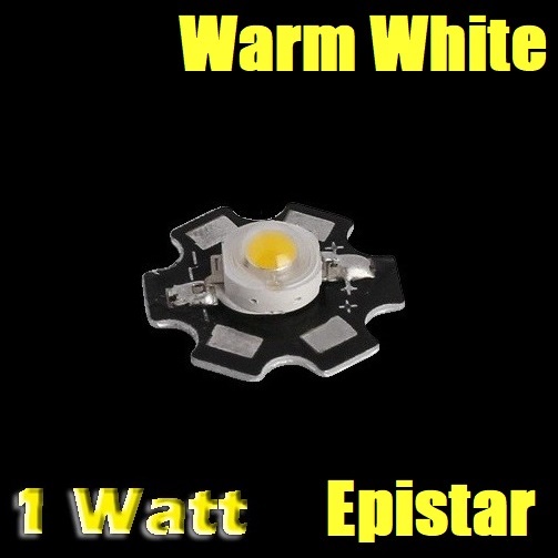 Jual +PCB High Power LED EPISTAR Chips Led 1W WARM WHITE HPL 1 Watt WW ...