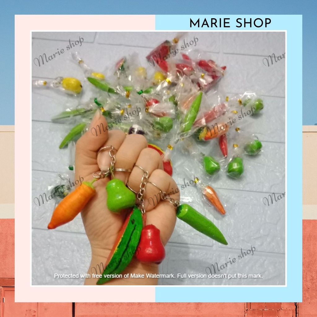 Jual [ BISA BELI SATUAN ] GANTUNGAN KUNCI MINIATUR BUAH BUAHAN - GK BUAH - GANTUNGAN KUNCI LUCU ...