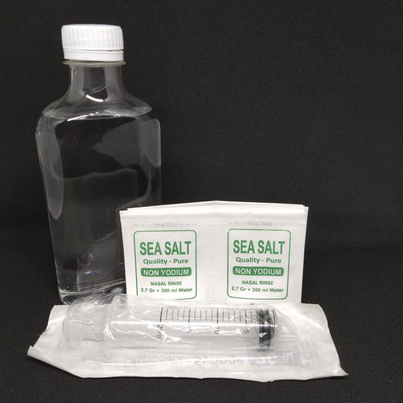 Jual Paket botol garam cuci hidung sea salt garam laut non yodium neti ...