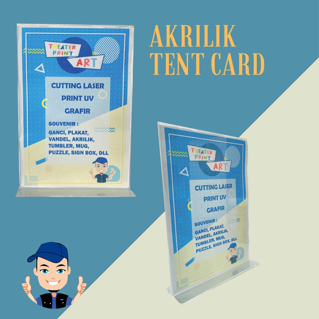 Jual TEND CARD AKRILIK TEND HOLDER TEMPAT BROSUR NOMOR MEJA TEMPAT MENU ...