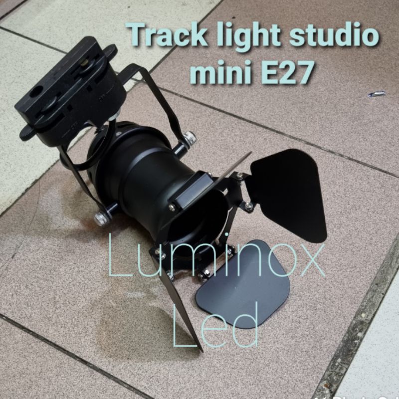 Jual lampu rel studio lighting mini E27 spot light track light rell studio e27 | Shopee Indonesia