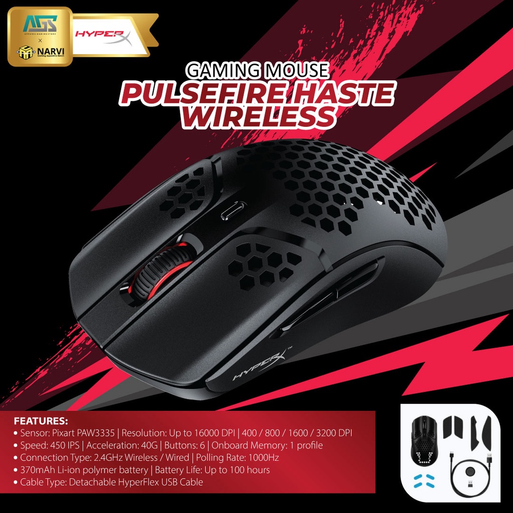 Jual HyperX Pulsefire Haste Wireless - Gaming Mouse | Shopee Indonesia