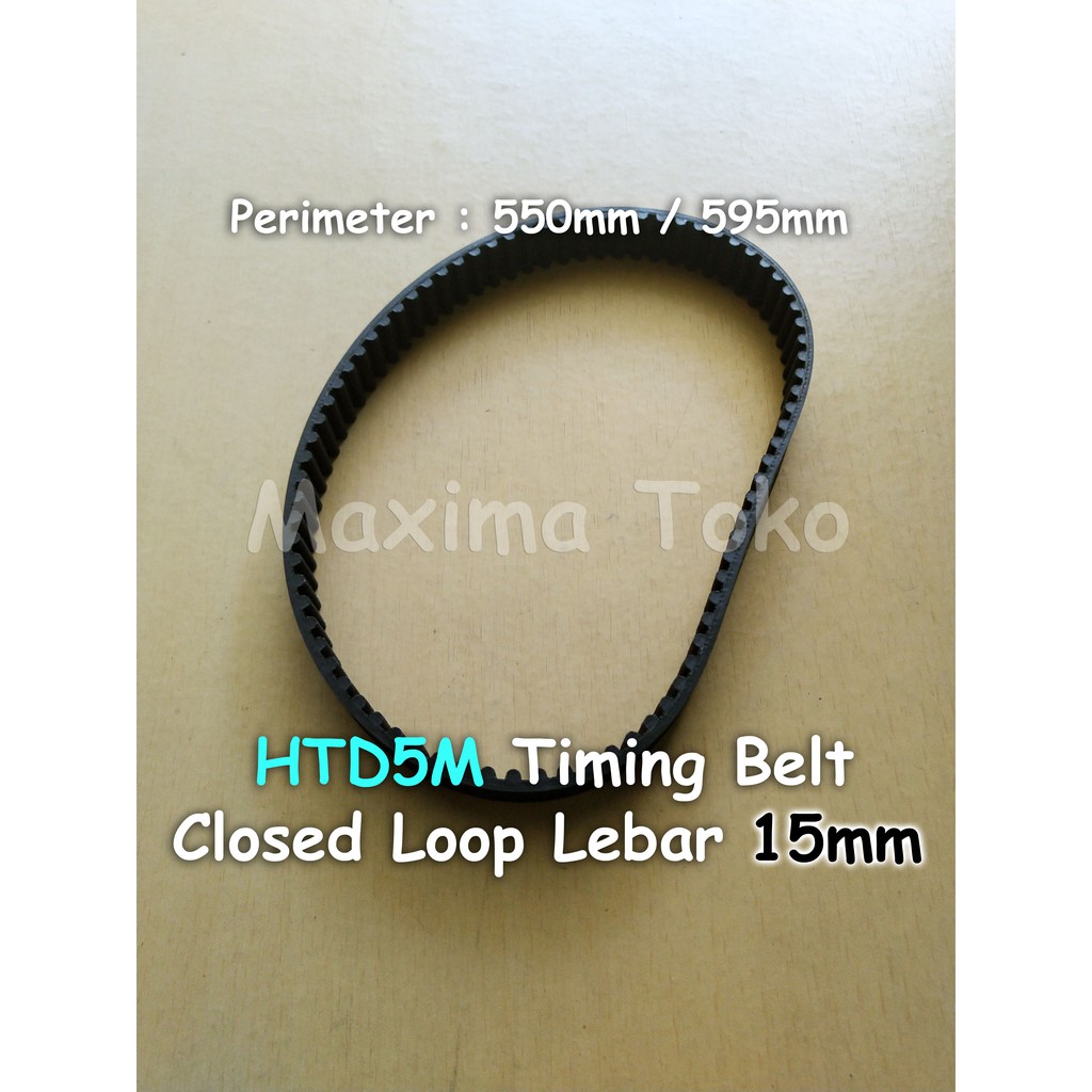 Jual Timing Belt HTD5M gigi 110 119 L 550mm 595mm Close loop Lebar 15mm HTD 5M Pitch 5mm ...