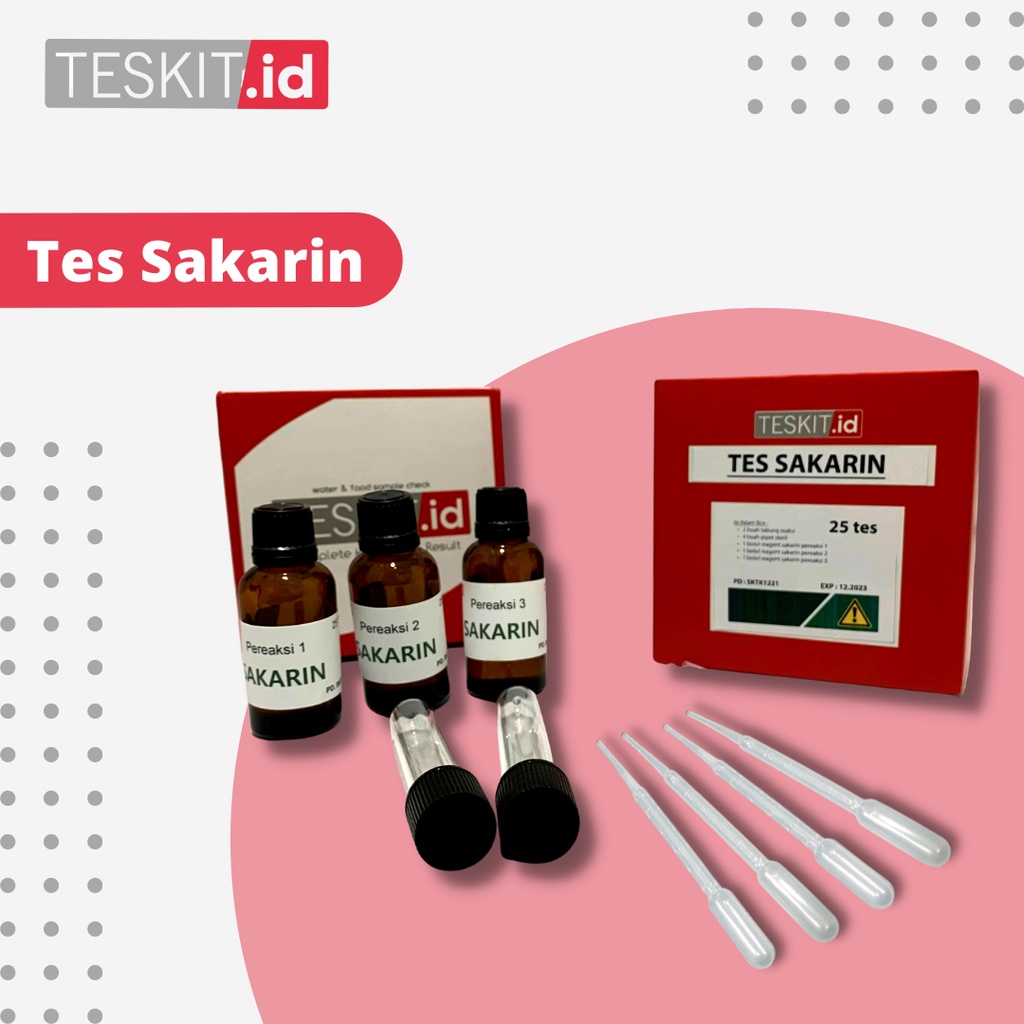 Jual Alat Uji Kandungan Sakarin, Alat Uji Cepat Makanan isi 25 test ...