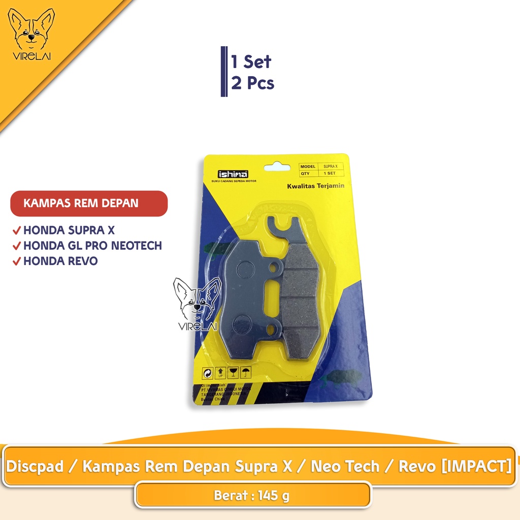 Jual Discpad/Kampas Rem Depan Supra X / Neo Tech / Revo [ISHIMA] Indonesia|Shopee Indonesia
