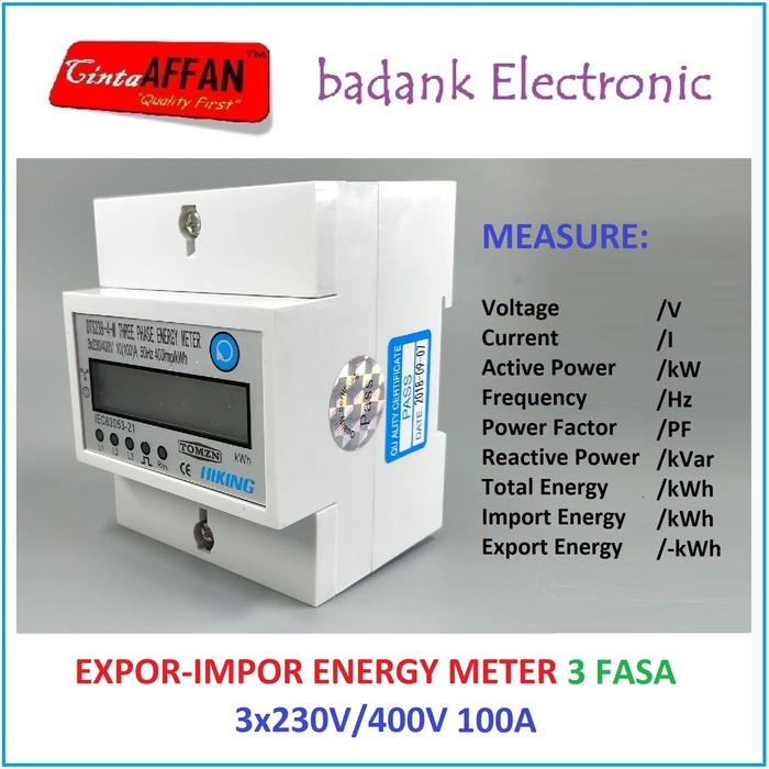 Jual Energy kWh Meter 3 FASA - Expor Impor Exim three phase PLTS ...