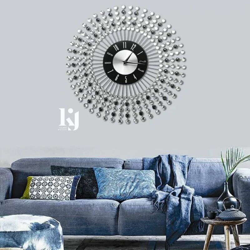 Jual KJ - Jam Diamond Black and White 43 cm (diameter keseluruhan ...