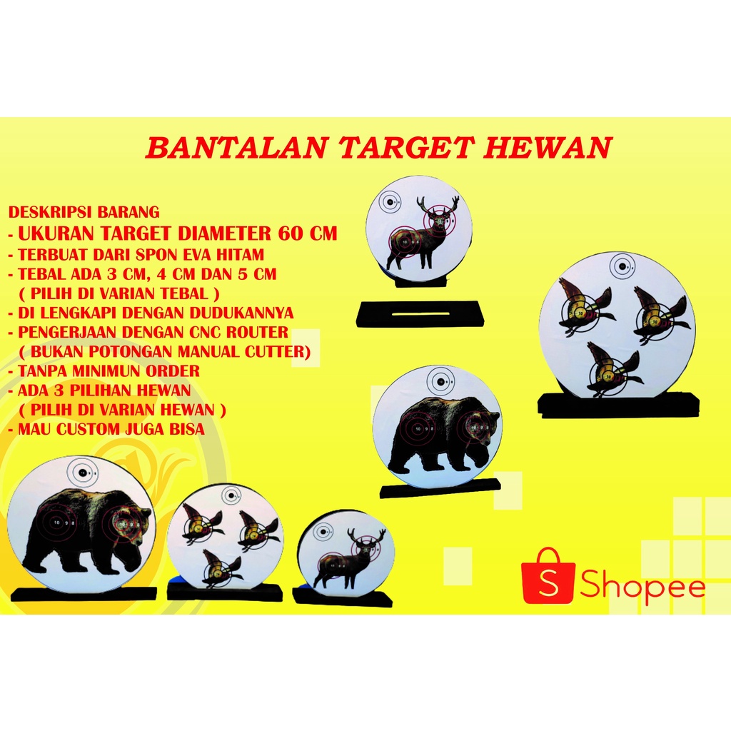 Jual TARGET PANAH HEWAN 60/ BANTALAN TARGET PANAHAN HEWAN 60 / TARGET ...
