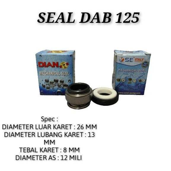 Jual DAB -125 / MECHANICAL SEAL DAB / SIL MEKANIK / ( SPARE PART POMPA AIR) Indonesia|Shopee ...