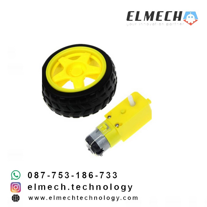 Jual Motor DC Gearbox Kuning + Roda Indonesia|Shopee Indonesia