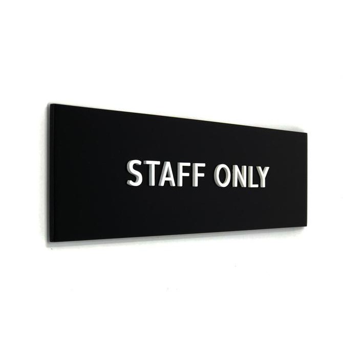 Jual Stationery !! Sign Papan Tulisan Staff Only Acrylic | Shopee Indonesia